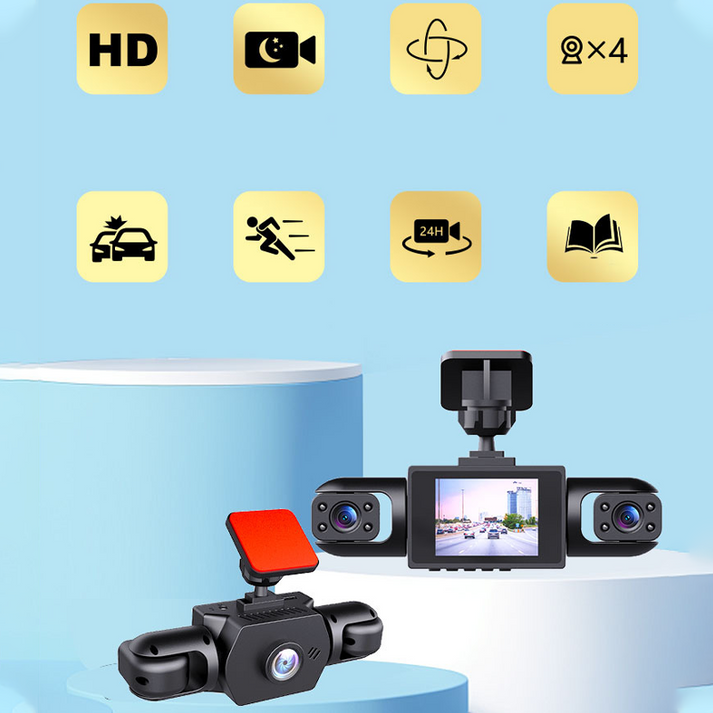 🎥4 lencsés, 360°-os látószögű autó fedélzeti kamera – courtner